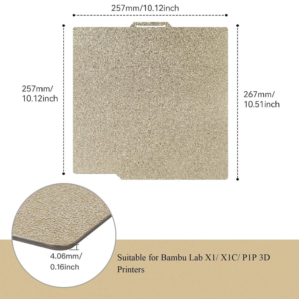 Bambu lab A1 Mini PEI Sheet Double Sided Textured 184 * 184mm(7.24 * 7 ...